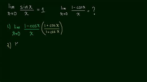 1 6 Trig Limits [01] 1 Cosx X Youtube