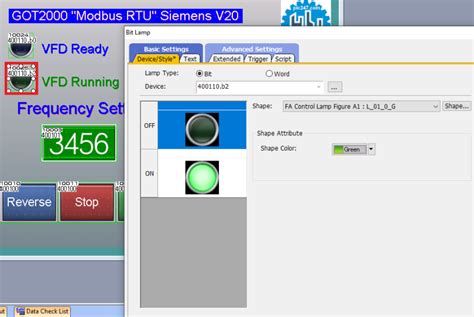 Mitsubishi HMI Modbus RTU Siemens V Tutorial Plc
