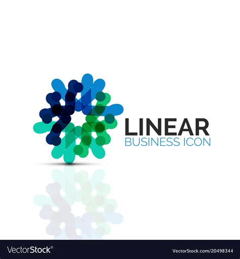 Abstract Flower Or Star Linear Thin Line Icon Vector Image