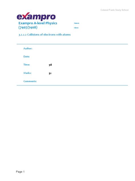 3 2 2 2 Collisions Of Electrons With Atoms Pdf Electron Energy Level