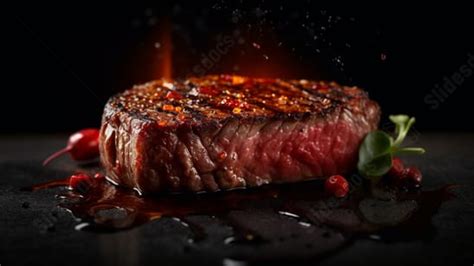Best Delicious Steak Powerpoint Background For Presentation