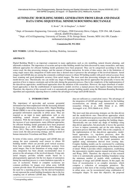 Pdf Automatic 3d Building Model Generation From Lidar And Image Data