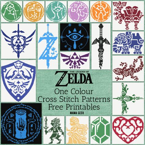 Zelda Blackwork Pattern Mama Geek