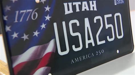 Utah Unveils New America 250 License Plate