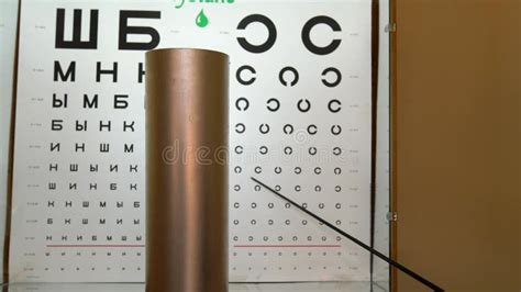 Table For Measuring Visual Acuity With Russian Letters Stock Video Video Of Eyesight Medical