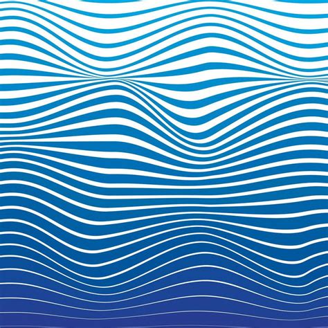 Simple Abstract Seamlees Blue And Sky Color Blend Wavy Distort Pattern