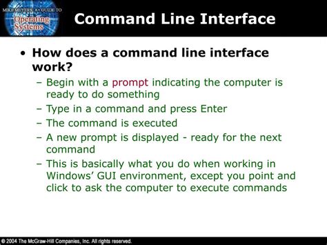 PPT Working With The Command Line Interface PowerPoint Presentation Free Download ID