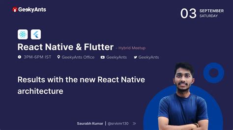 new react native architecture by saurabh kumar react native and flutter hybrid meetup