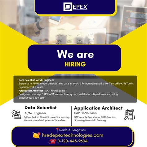 Depextechnologies Hiringnow Datascientist Aiengineer Saphanabasis