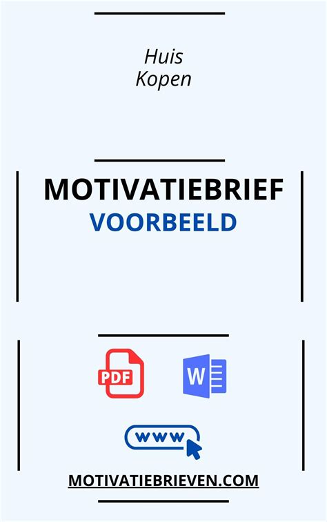 Motivatiebrief Huis Kopen Voorbeeld