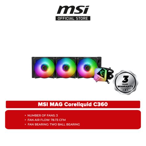 MSI MAG Coreliquid C360 ARGB Liquid Cooling | Lazada