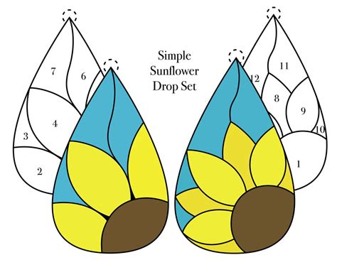 Stained Glass Pattern Simple Summer Set Etsy