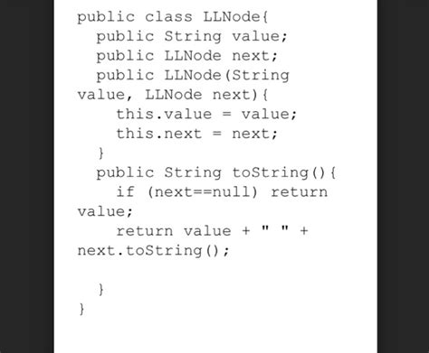 Solved Problem 1 Linkedlist Utiljava Using The Llnode Java