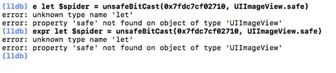 Swift3 Lldb Error Unknown Type Name Let Xcode 81 Stack Overflow