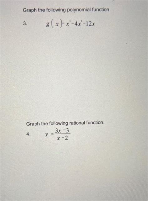 Solved Graph The Following Polynomial Function 3