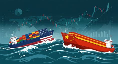 Us China Trade War A Visual Metaphor Stock Illustration Illustration
