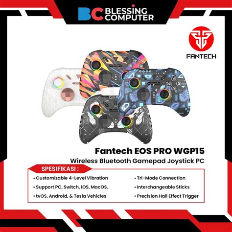 Jual Fantech Eos Pro Wgp15 Wireless Bluetooth Gamepad Joystick Pc Android Electra White Shopee
