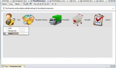 Membuat Form Login Dan Menu Utama Aplikasi Penjualan Dengan Netbeans