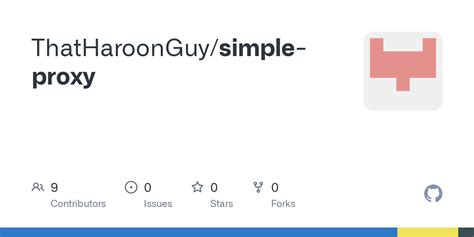 Github Thatharoonguysimple Proxy