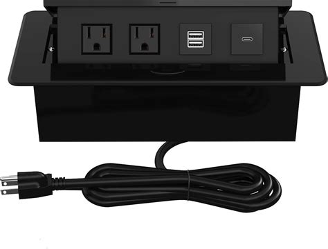 Buy Pop Up Power Strip With Usb C Ports Recessed Power Grommet Outlet Hub Connectivity Box Pop