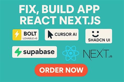Fix Build App React Next Js Using Bolt Lovable Vo Cursor Ai Shadcn Ui Supabase By Synapseh Fiverr