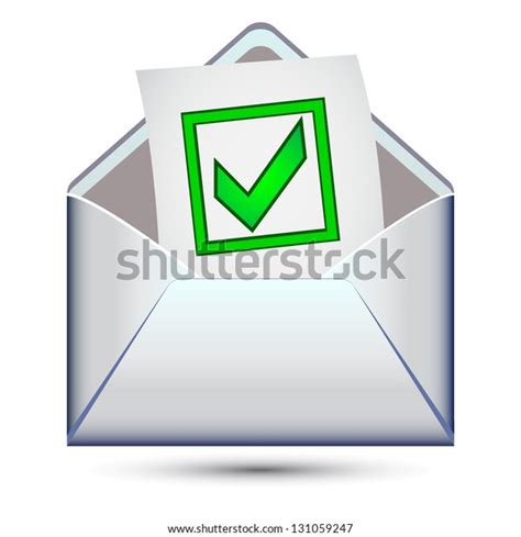 Open Envelope Check Mark Symbol Vector Stock Vector Royalty Free Shutterstock