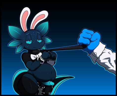 rule 34 after sex amphibian anthro axolotl bodily fluids bunny costume clothed clothing collar