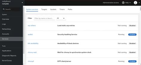 manage rocky linux 8 server using cockpit web console computingforgeeks