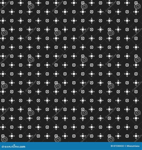 Simple Pixelated Pattern With Monochrome Geometric Shapes Vector Illustration Cartoondealer