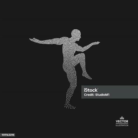 체조 선수 이다입니다 남자 행 세 하 고 춤 사람의 그림자는 점선된입니다 벡터 일러스트입니다 Championship에 대한 스톡 벡터 아트 및 기타 이미지 Istock