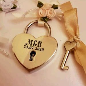 Custom Personalized Photo Padlock Engraved Padlock Love Lock Couples Gift Wedding Padlock