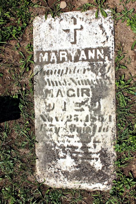 Mary Ann Magirl 1847 1854 Find A Grave Memorial