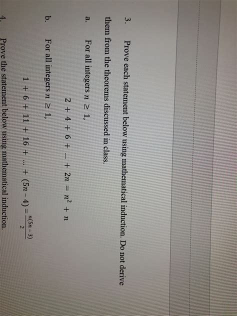Solved Prove Each Statement Below Using Mathematical Chegg