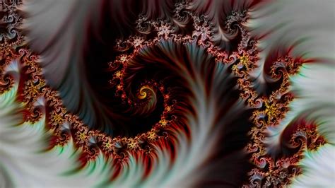 Wallpaper Fractal Spiral Digital Art Abstraction 4k Futuristic
