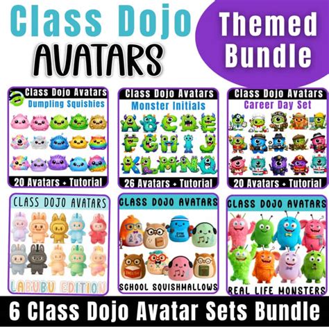 Class Dojo Avatars Mega Bundle Dumpling Squishies Labubu Careers Etc