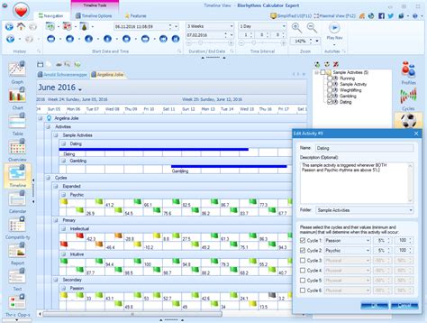 Biorhythms Calculator Software Free Biorhythm Charts And Reports With Compatibility