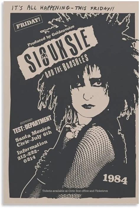 Siouxsie And The Banshees Concert Poster 1984 Wanddekoration