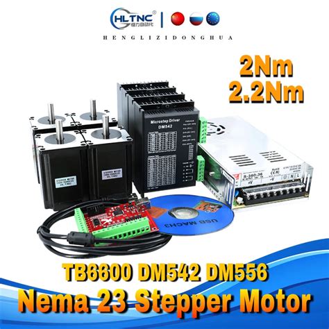 Cnc 키트 22n 2nm 3a Nema 23 57x82mm76mm 스테퍼 모터 Tb6600 Dm542 Dm556
