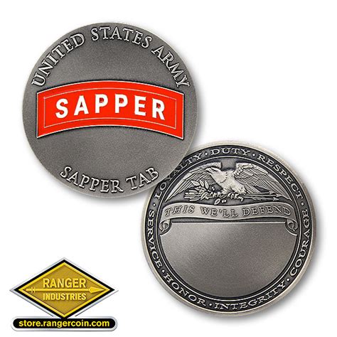 Sapper Tab Engravable Ranger Coin Store