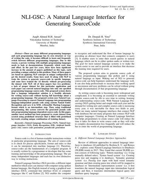 Pdf Nli Gsc A Natural Language Interface For Generating Sourcecode