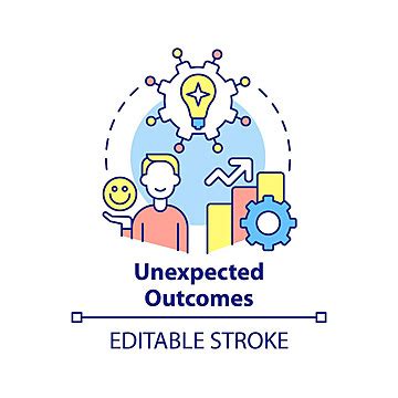 Unexpected Outcomes Concept Icon Pictogram Outcome Circle Vector