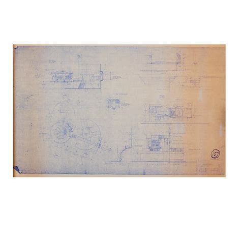Bonhams Lars Homestead Façade Blueline From The Original Ilm Vellum Blueprint For Star Wars