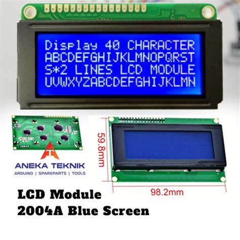 Jual LCD Module 2004A Blue Screen Display 20 Character 4 Lines Jakarta Barat Toko Aneka