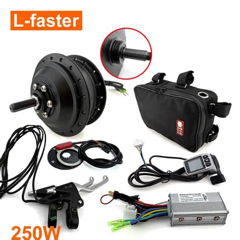 250w 브러시리스 허브 모터 전기 자전거 변환 키트 전기 자전거 리어 파워 휠 Pas Wuxing Lcd 디스플레이 엄지 스로틀bicycle Thumb Throttle