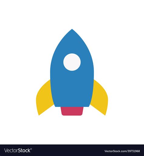 Rocket Icon Spaceship Royalty Free Vector Image