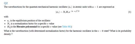 Solved Q The Wavefunctions For The Quantum Mechanical Chegg