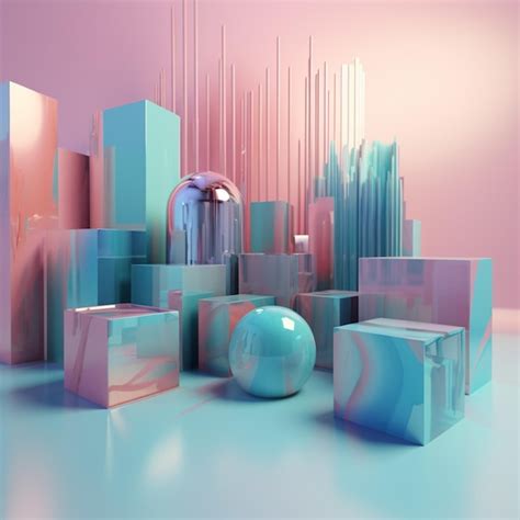 Premium AI Image There Are Many Cubes And A Ball In A Room Generative Ai