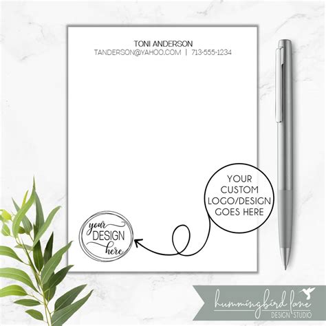 Custom Logo Notepad Custom Design Notepad Your Logo Here Personalized Business Notepad