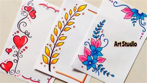3 New Border Designs For Project Work And Decoration