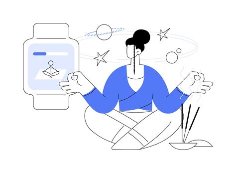 Smartwatch Stress Tracking Isolated Cartoon Vector Illustrations